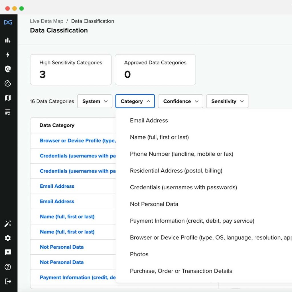 Live Data Map | Automated Data Mapping | DataGrail